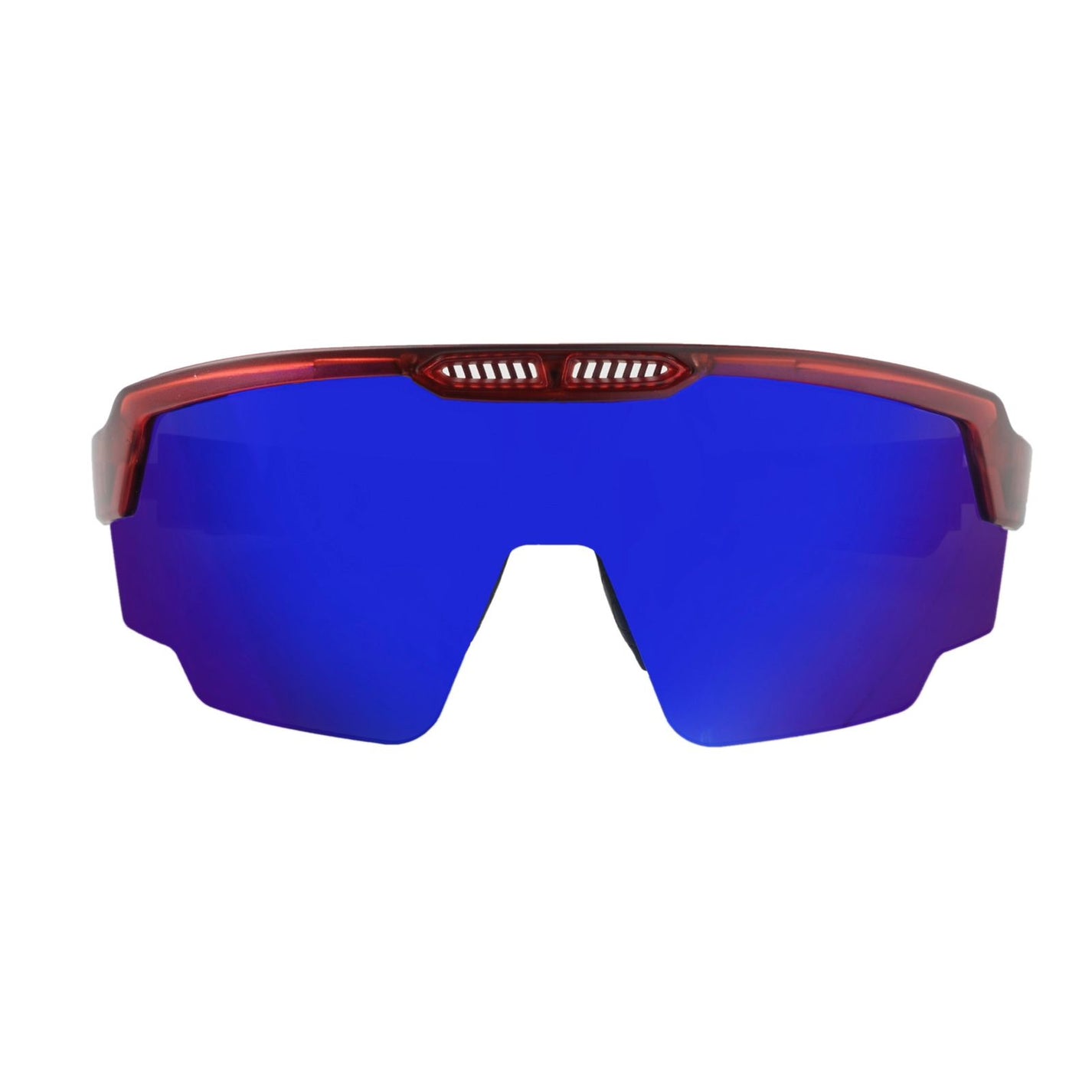 SASA Raptor Translucent Red Frame Blue Revo Lens Sports Sunglasses ...
